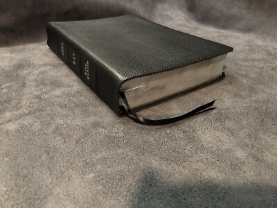 KJV KING JAMES VERSION large print wide margin Bible BLACK Leather | eBay