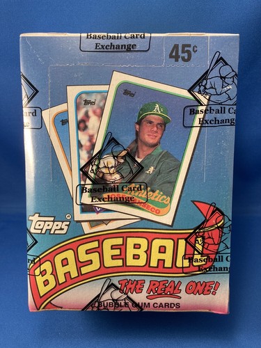 1989 Topps Baseball Cards Wax Box 36 Sealed Packs BBCE Johnson RC ...