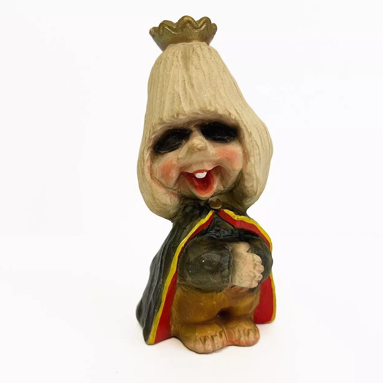 Vintage Italy Hand Carved Wood Troll King Queen Crown Norway Style? | eBay