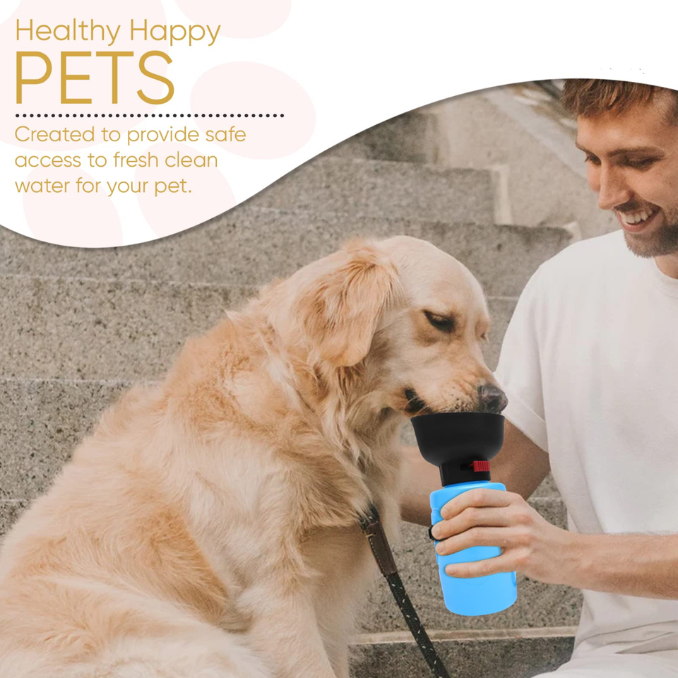 Portable Dog Water Bottle Dispenser, Large Dog Travel Water Bottle ...