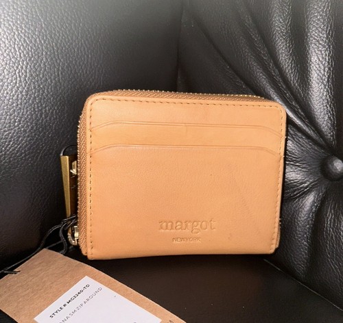 MARGOT New York Genuine Leather Dana Small Zip Around Wallet | eBay