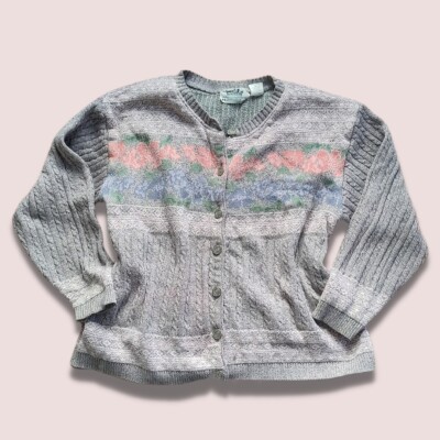 Vintage Northern Reflections Floral Cardigan Oversized Grandma Sweater ...