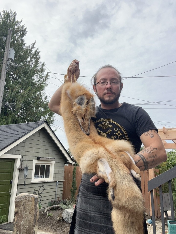 Red Fox Bag Native American Made pow wow mountain man | eBay