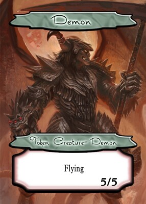 MTG Demon token custom 5/5 | eBay