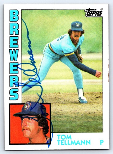 1984 Topps Tom Tellmann #476 Autograph / Signed in person Milwaukee ...