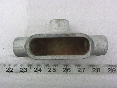 Crouse-Hinds T17 1/2" 0.5" T Tee Condulet Conduit Body wo Cover, Used ...