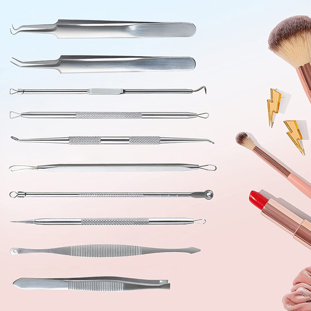 Comedone Extractor With Storage Box Acne Pimple Blackhead Remover Set ...