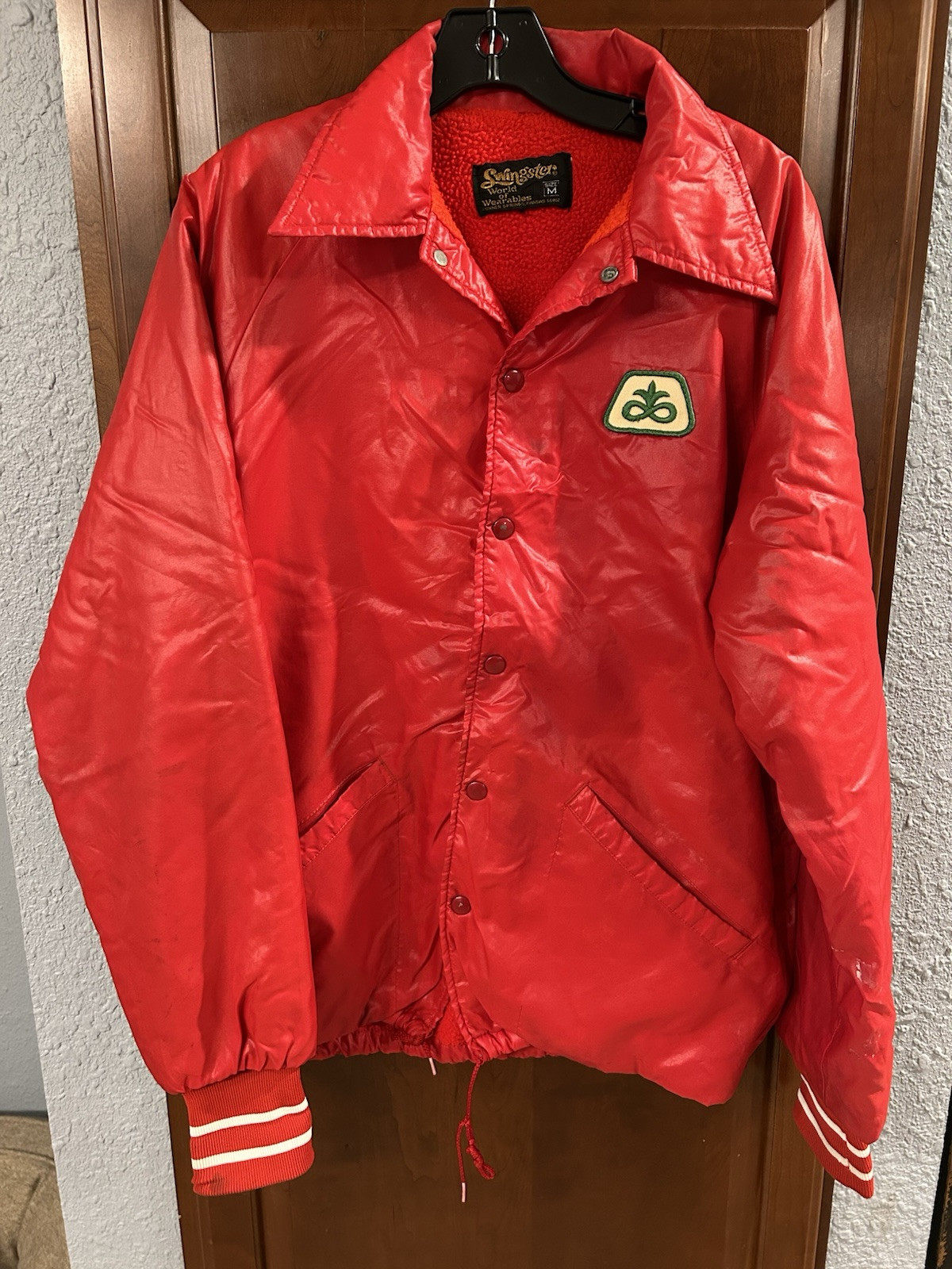 RARE Red Vintage 80s Pioneer Seeds Button Up Jacket S… - Gem