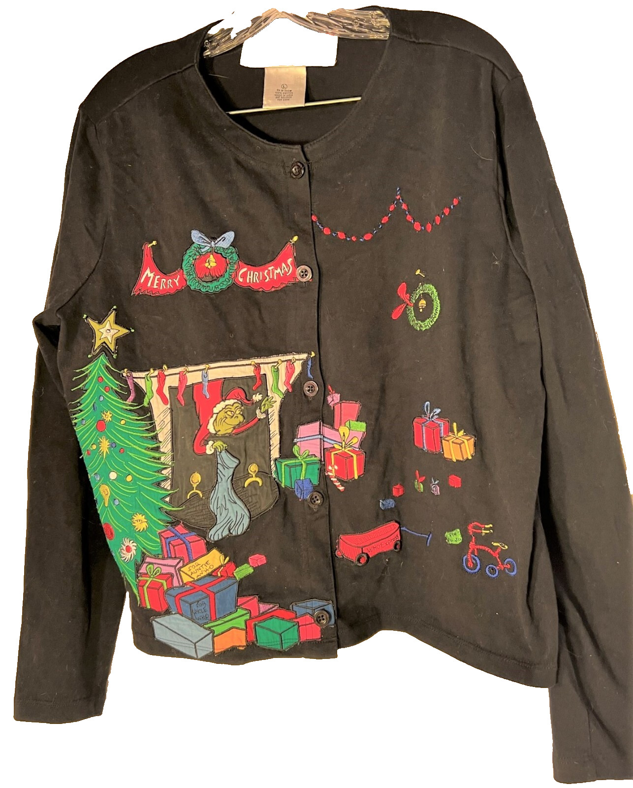 Michael Simon Dr Seuss GRINCH CHRISTMAS SHIRT~L~Prese… - Gem