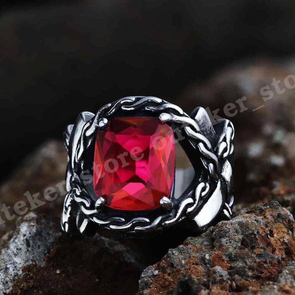 Men's Classic Cross Knot Stainless Steel CZ Vintage Rock Punk Hip-hop Ring 7-15 | eBay Australia