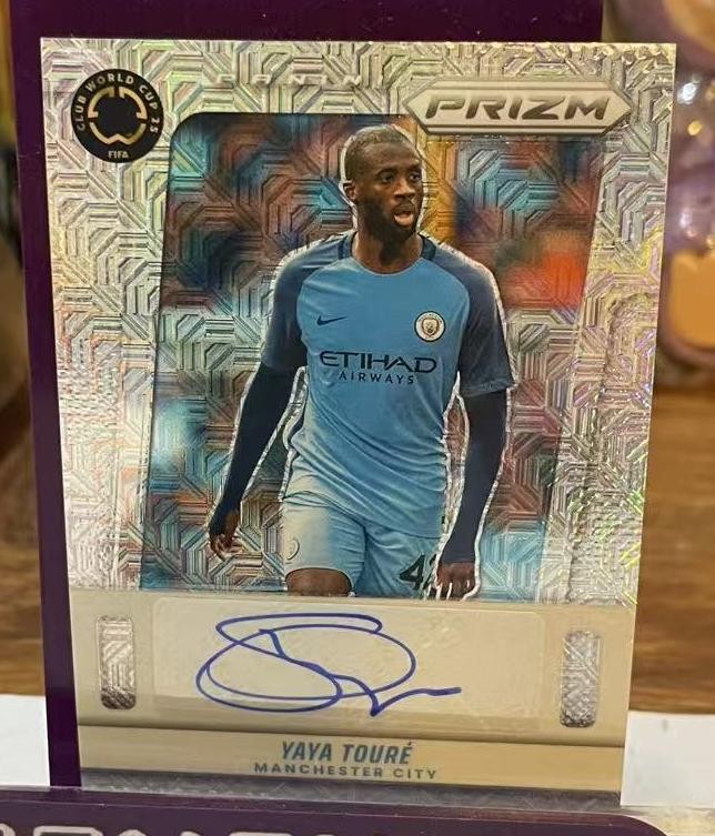 Yaya Toure 2025 Prizm Club World Cup #25 Flashback Autographs - Blue ...