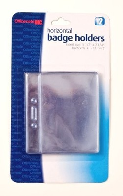 Officemate 37003 ID Badge Horders Horizontal 3.5 x 2.25 Inches Insert Pk of 12 | eBay