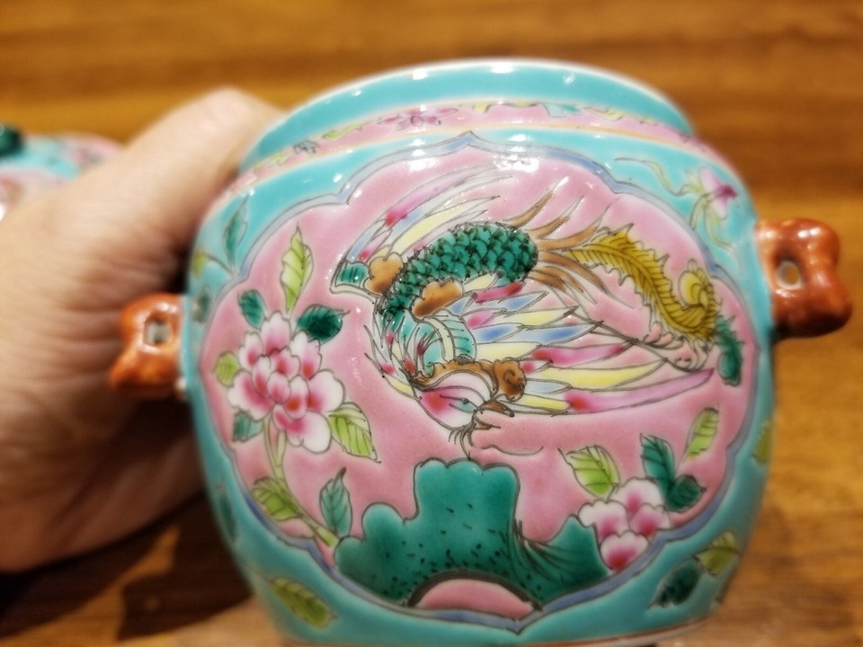 Vintage Chinese Porcelain Nyonya Ware Straits Peranakan Jar with Lid | eBay
