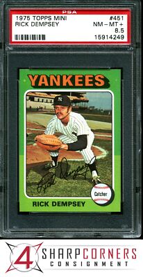1975 TOPPS MINI #451 RICK DEMPSEY YANKEES POP 9 PSA 8.5 B4044664-249 | eBay