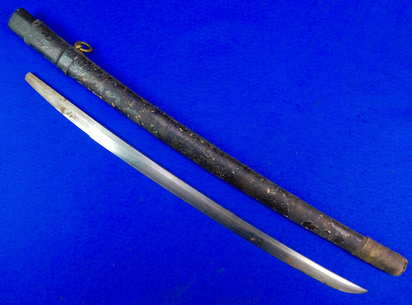 Antique Japanese Japan Wakizashi Sword Blade w/ Scabbard | eBay