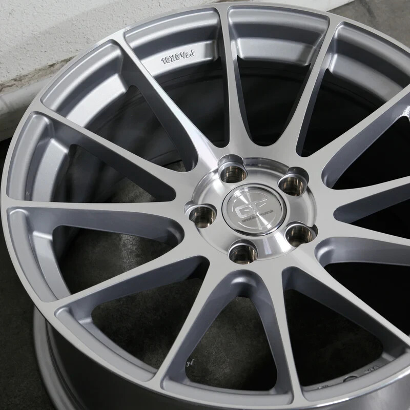 "20"" MRR Design GF6 Diamond Cut Silver 20x9.0 Squared Wheels Rims for ...