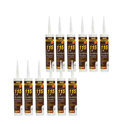 3 x General Purpose Building Mastic Sealant 285ml Everbuild 115 GP ...