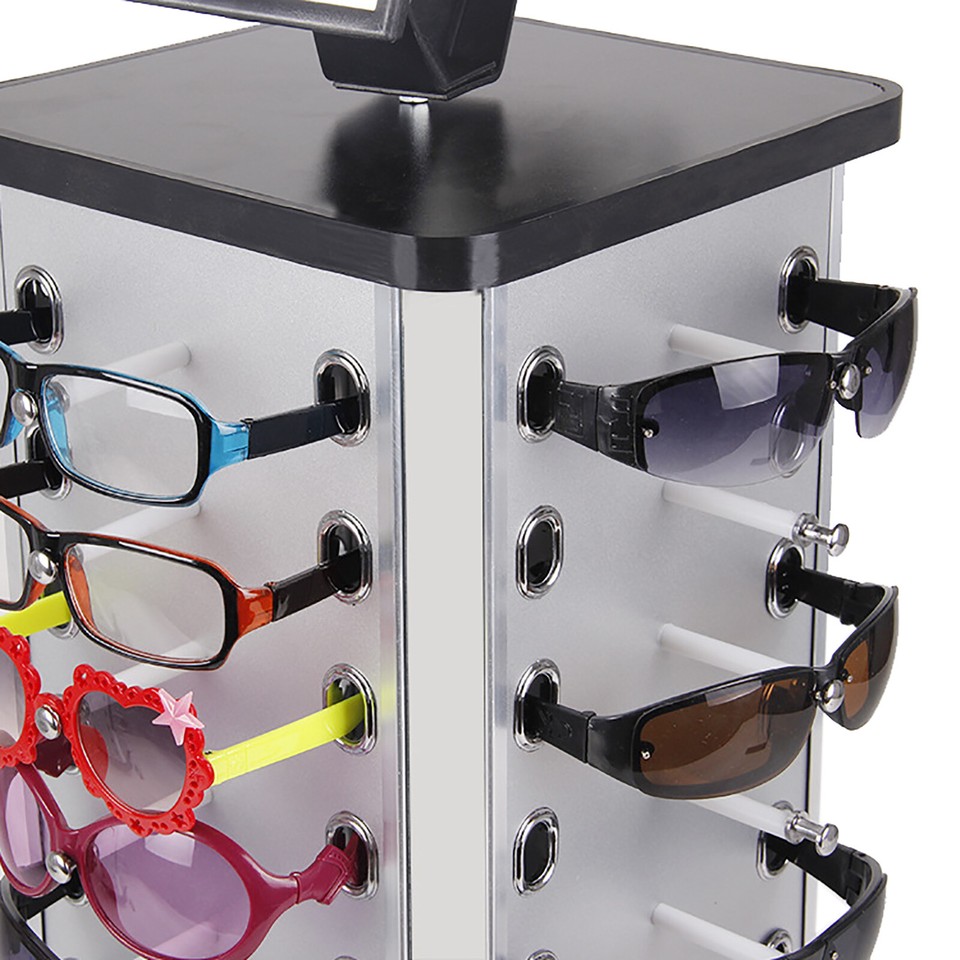 360 Rotating Sunglass Display Rack Metal Glasses Stand Holder 44 Pairs ...