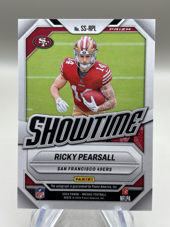2024 Mosaic RICKY PEARSALL Rookie Card Silver Mosaic Showtime Autograph ...