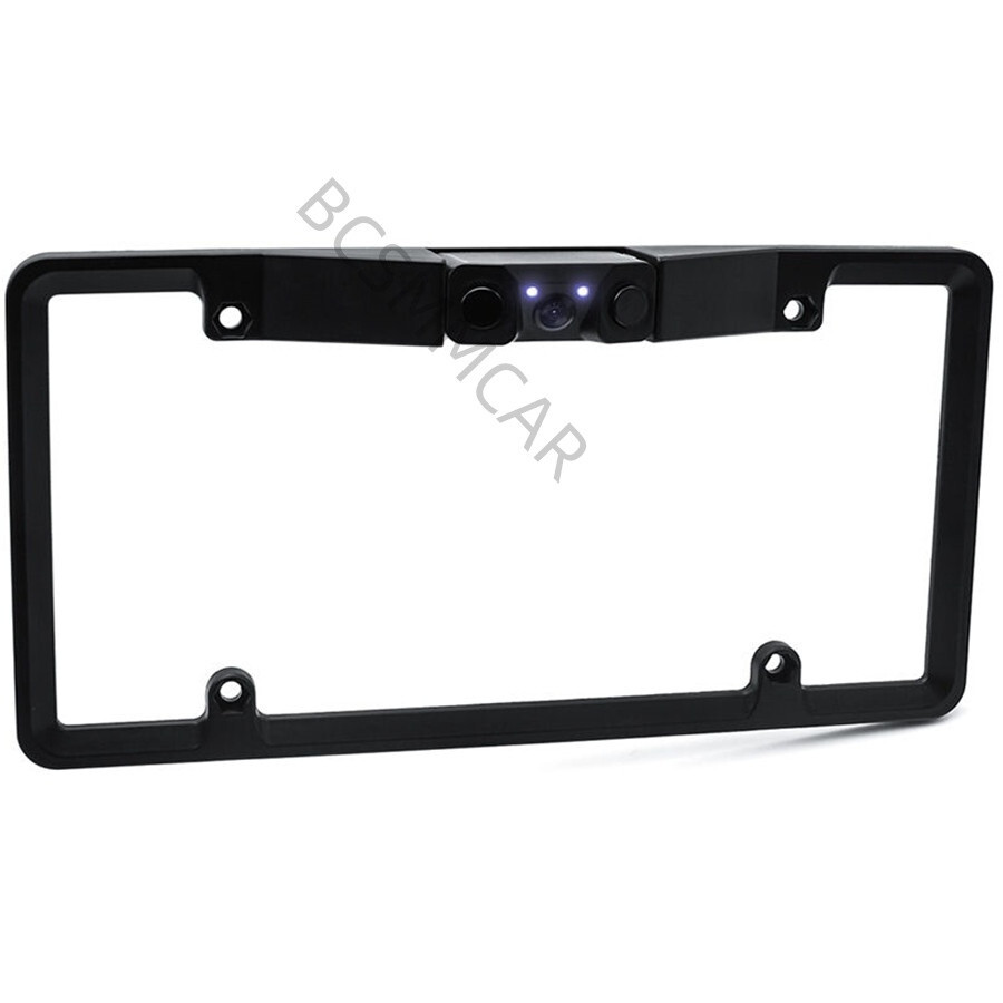 2 LED Car License Plate Frame Backup Reverse Camera Rear View Parking ...