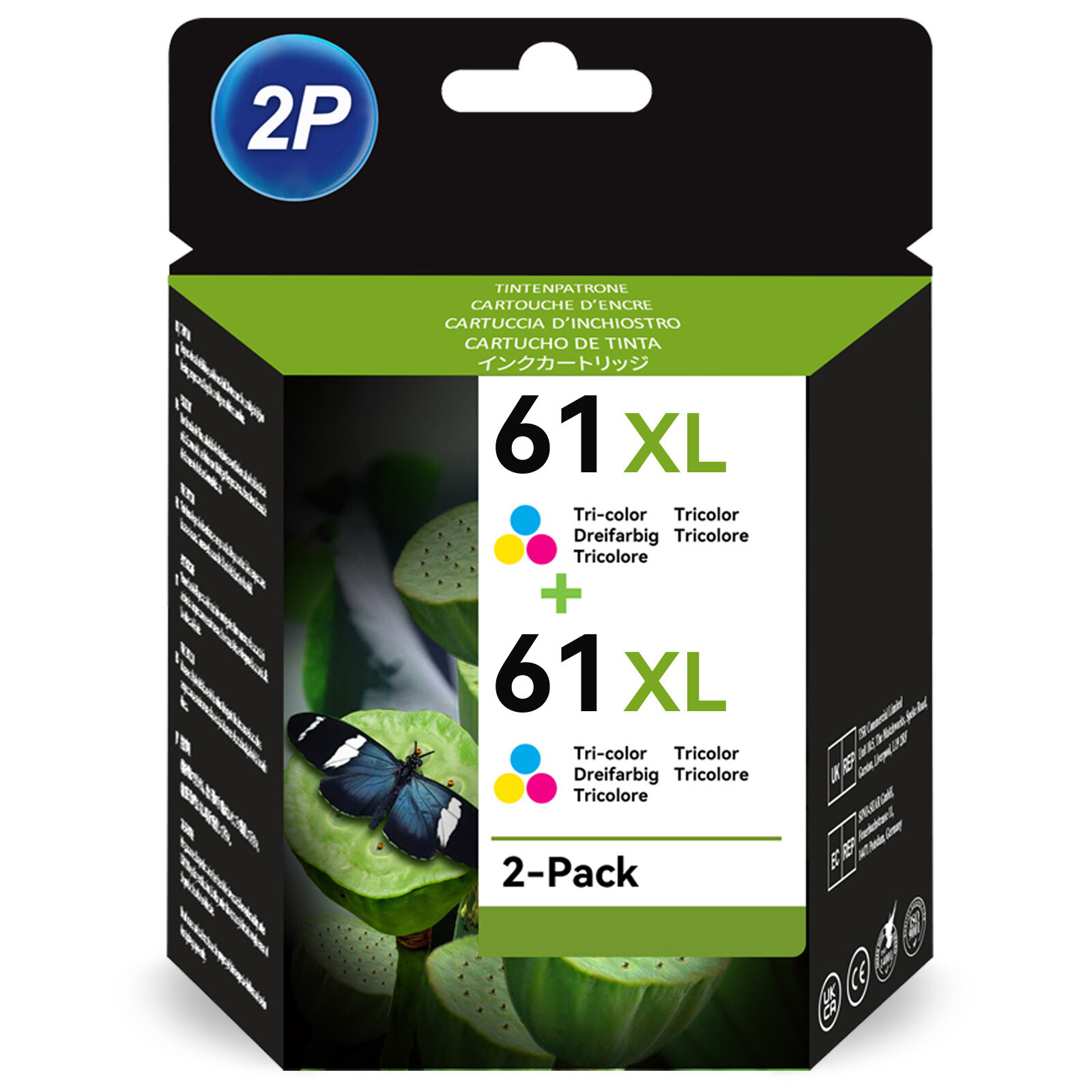 61XL Ink Cartridge Replacement for HP 61 Deskjet 3054 3510 3516 3051A ...