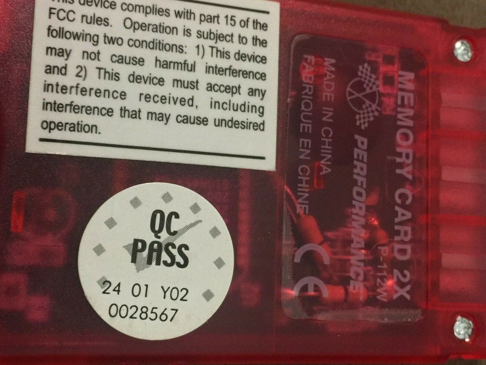 PLAY STATION PERFORMANCE 2X MEMORY CARD RED | eBay