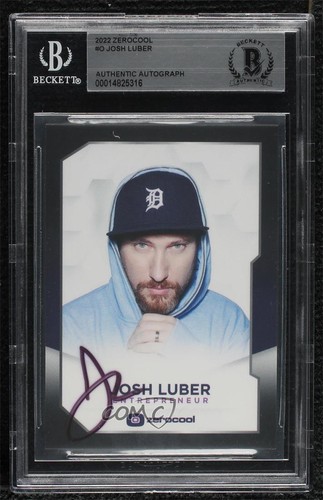 BAS 2022 Zerocool Signatures Josh Luber #0 BGS Authentic Auto Auto ow6 ...