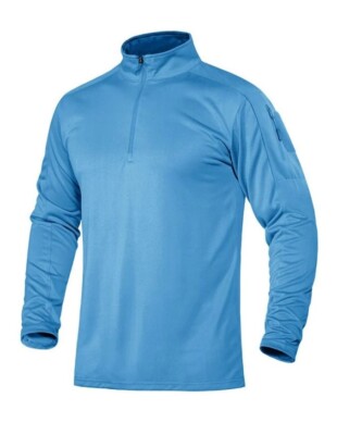 Tactical Military Combat Shirts Pullover Moisture Wicking 1/4 Zip Army ...