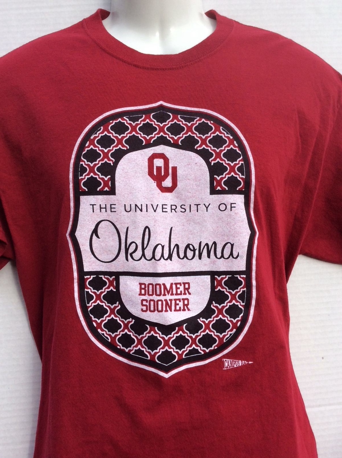 Oklahoma Sooners Football BOOMER SOONER Burgundy t shirt sz L large | eBay