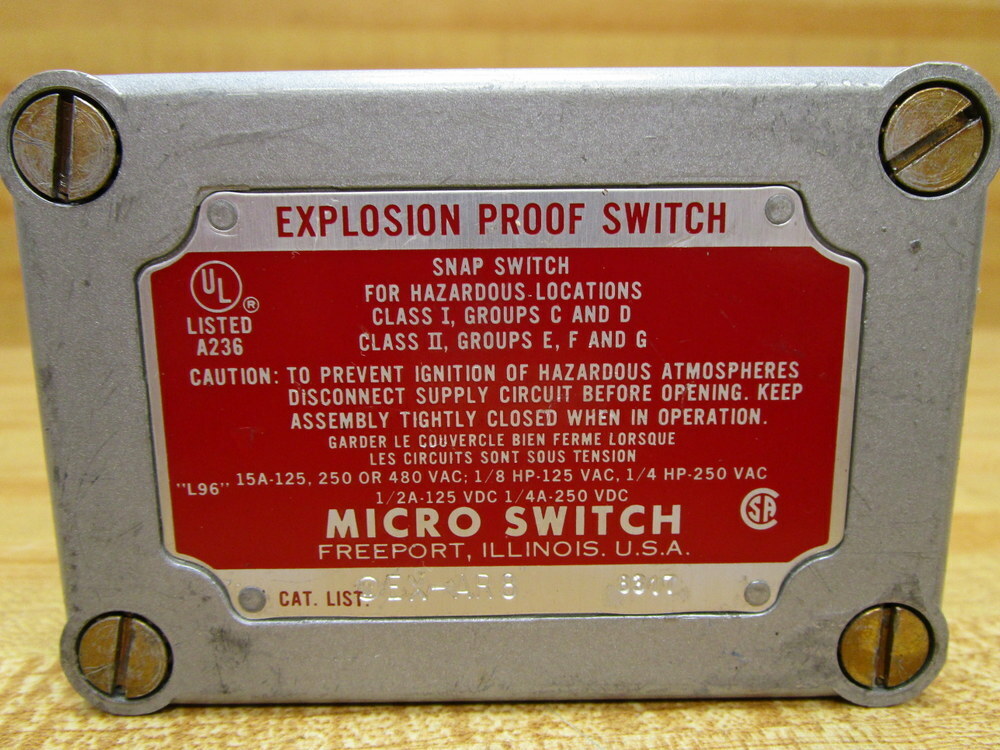 Honeywell / Micro Switch EX-AR8 Snap Switch EXAR8 | eBay