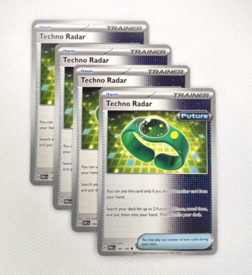 Techno Radar 180/182 x4 - 4x Trainer Playset - Pokemon Paradox Rift ...