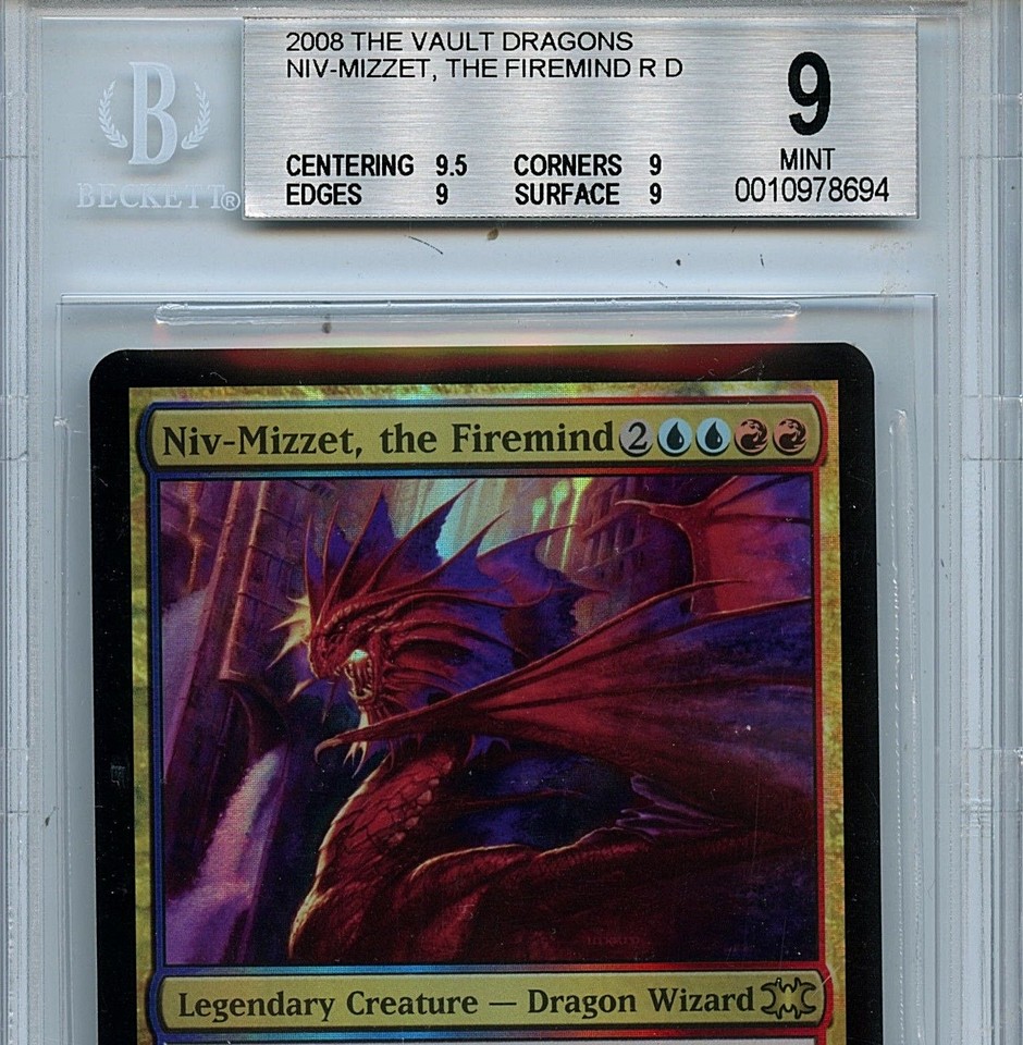 MTG Niv-Mizzet the Firemind BGS 9 Mint FTV Dragons Magic Foil Amricons ...