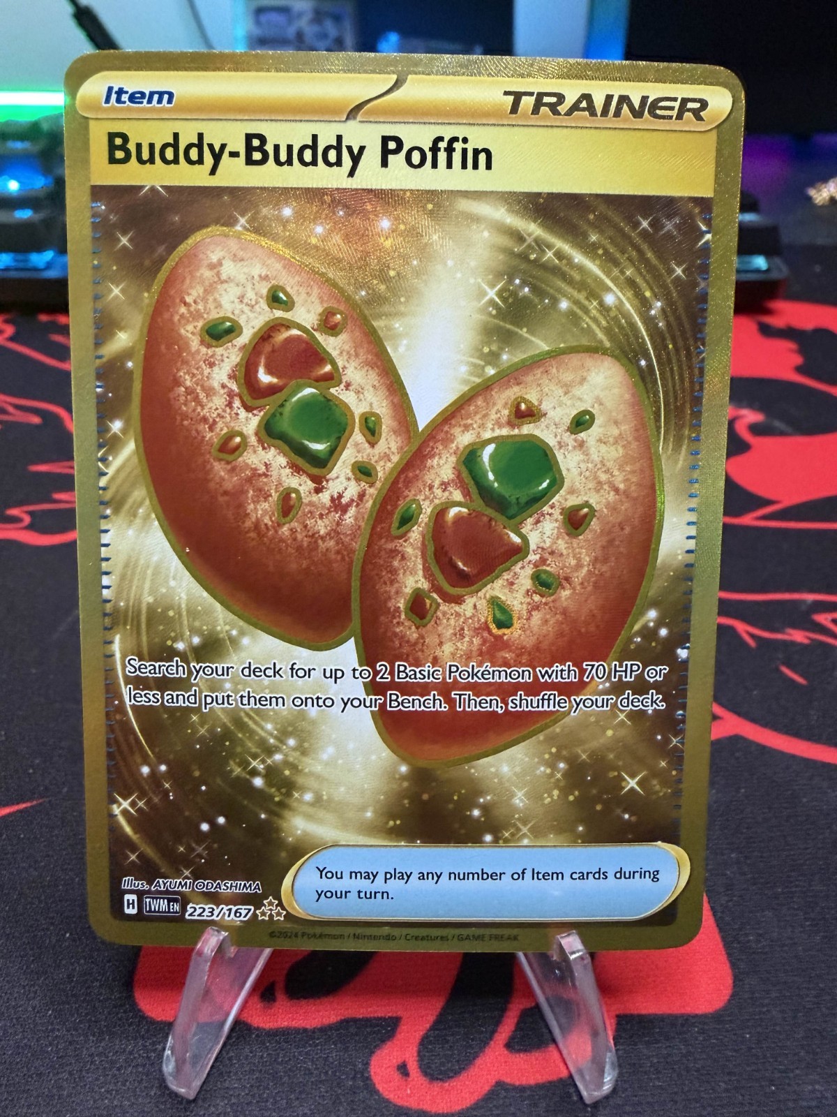Pokémon TCG Buddy-Buddy Poffin 223/167 Twilight Masquerade Gold NM | eBay