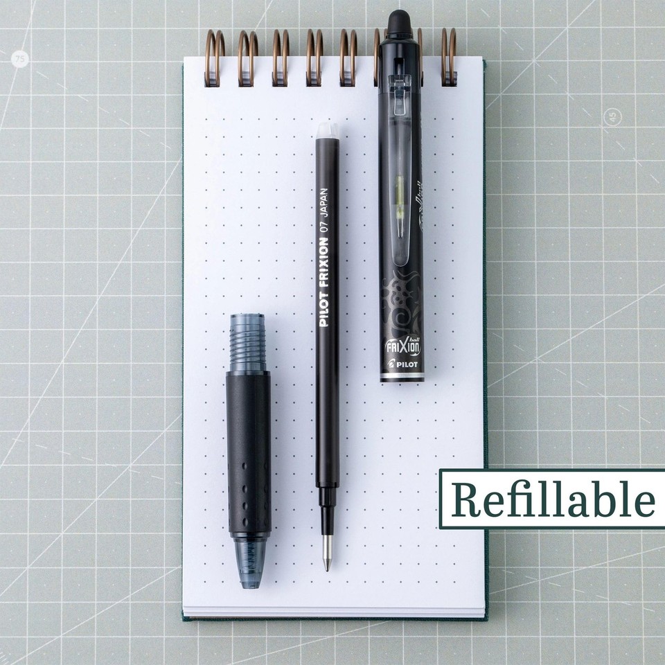 PILOT FriXion Clicker Erasable Pens, Refillable & Retractable Gel Ink ...