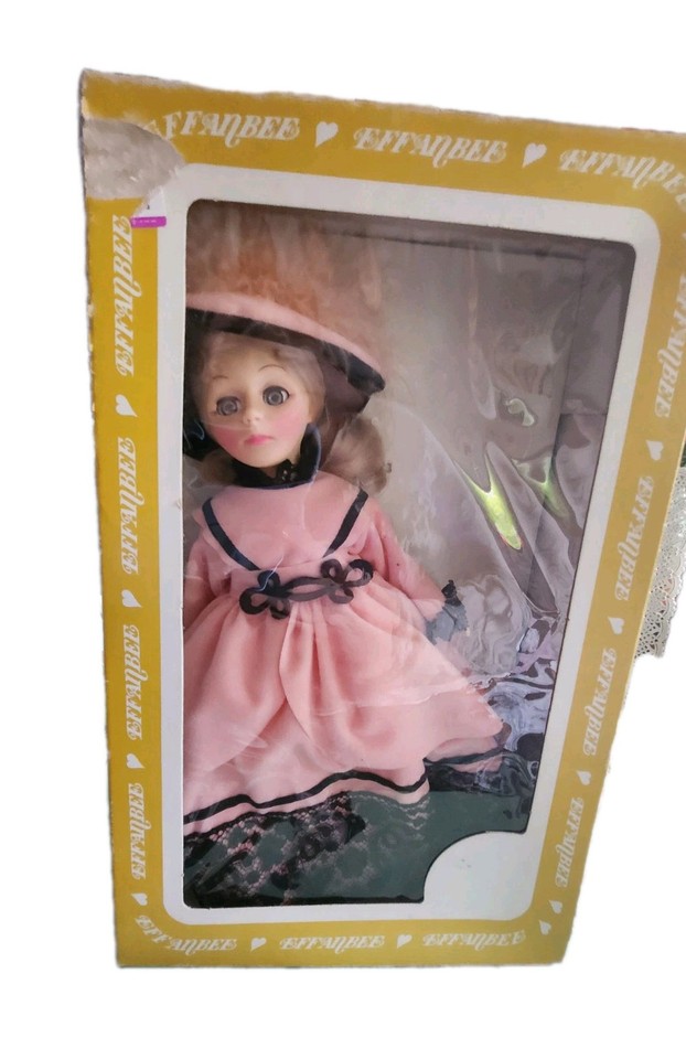 Vintage 1980s Effanbee Doll with Pink Dress, Bonnet In Original Box | eBay