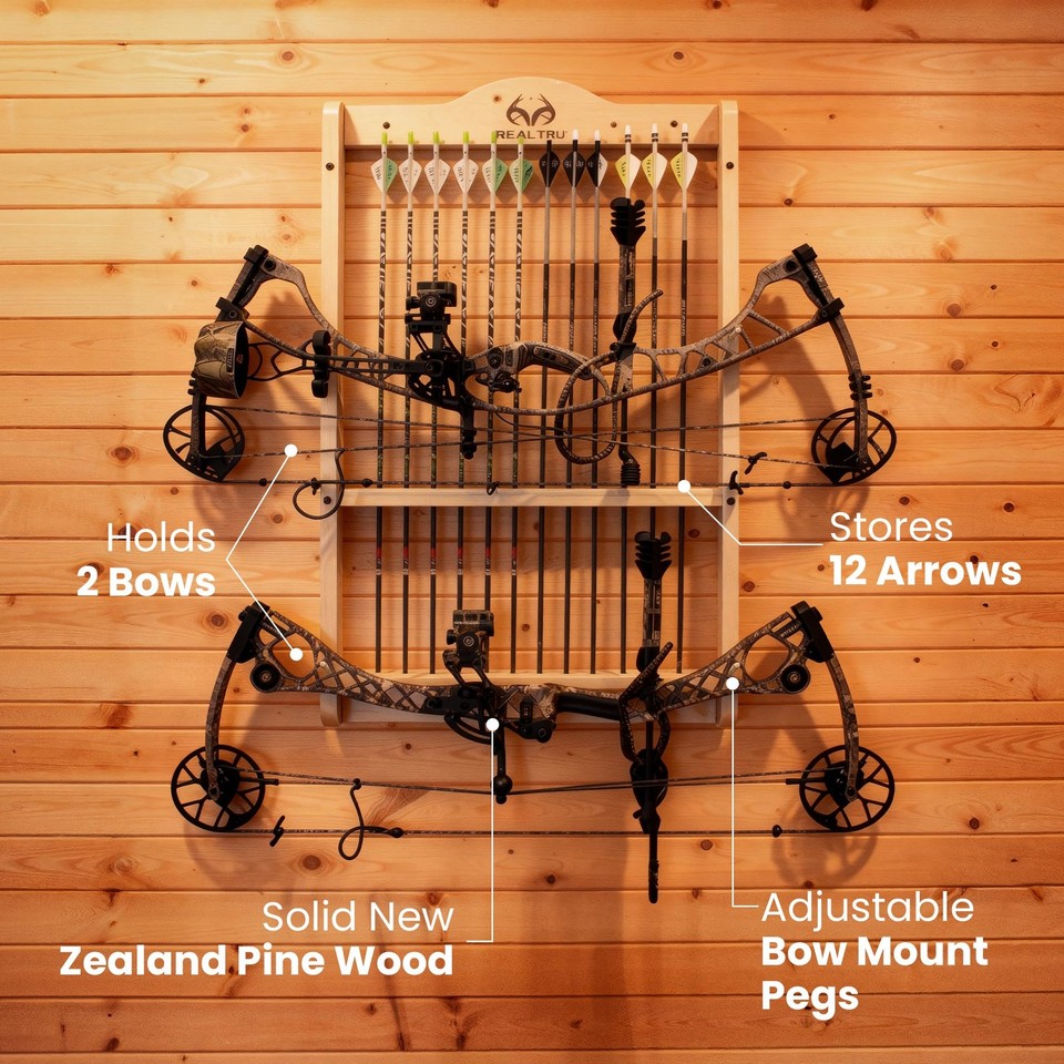 Wall Mounted Bow and Arrow Display Rack for Hunting & Archery ...