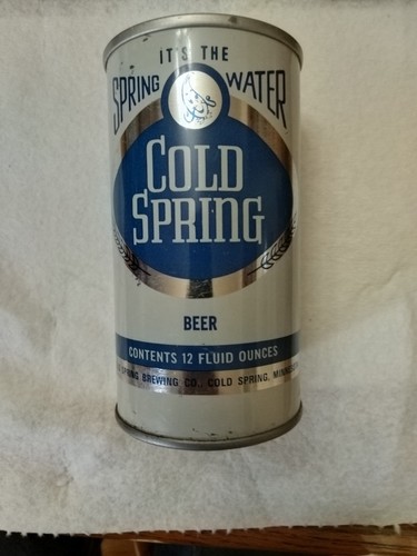 Excellent Vintage Steel Beer Can~Cold Springs ~Minnesota~ | eBay