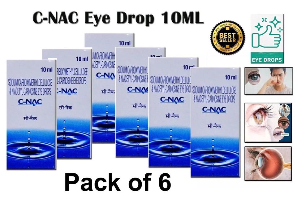C-Nac Eye Drops N Acetyl Carnosine C Nac Eye Drop - 10 ml (Long Exp ...