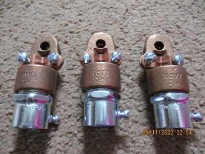 3/4 EMT Conn. to Copper Grounding Lug Termination with 2 screw wire ...