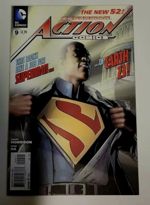 🔑Action Comics #9 07/2012 NM- 2nd App Calvin Ellis President Superman ...