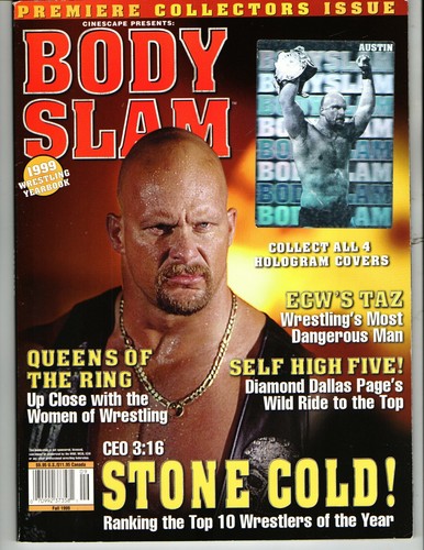 BODY SLAM MAGAZINE #1 FALL 1999 BRET OWEN HART DWAYNE JOHNSON STEVE ...