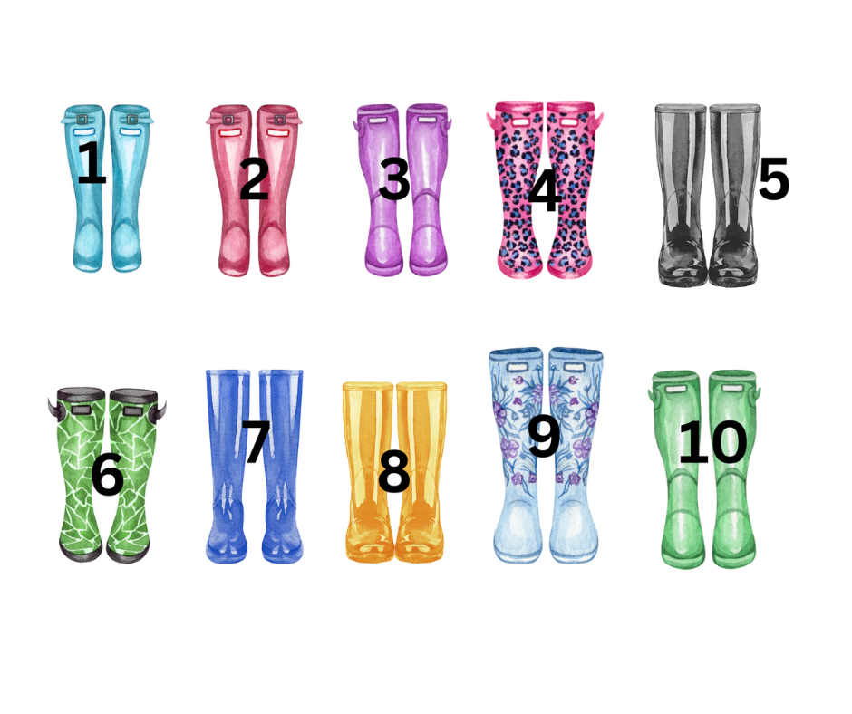 A4 A5 personalised family wellies print | eBay UK