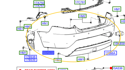 Genuine Ford Falcon Rear Bumper Cover For Falcon FG + MK2 FG 2008-2014 ...