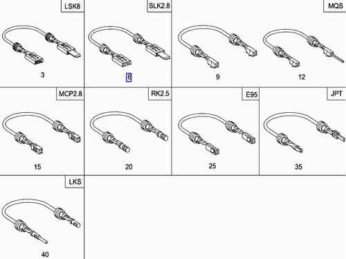 Mercedes Wiring Connector Contact Pin Repair Cable Lead A0005403905 New ...