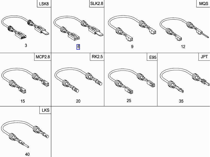 Mercedes Wiring Connector Contact Pin Repair Cable Lead A0005403905 New ...