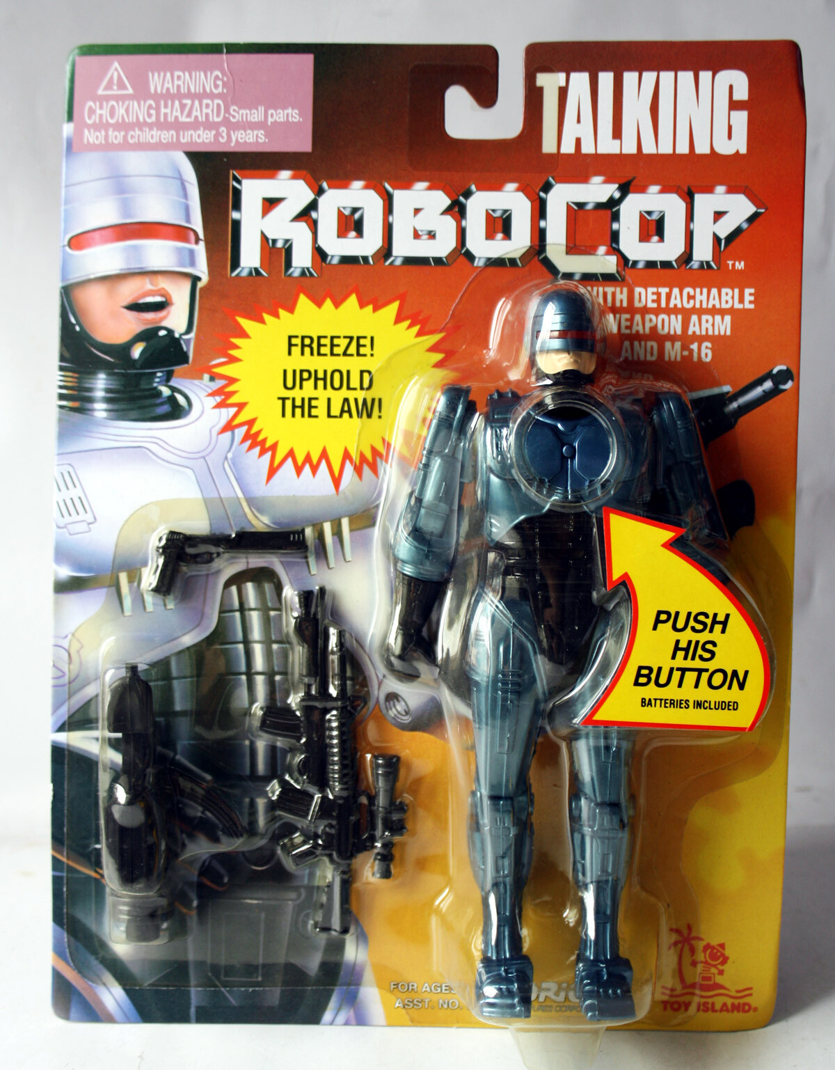 RARE VINTAGE 1993 ROBOCOP 8" TALKING FIGURE WITH BAZOOKA TOY ISLAND NEW ...