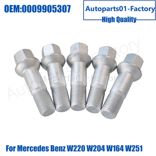 5PCS Wheel Lug Bolts Nuts Kit for Mercedes Benz W220 W204 W164 W251 ...
