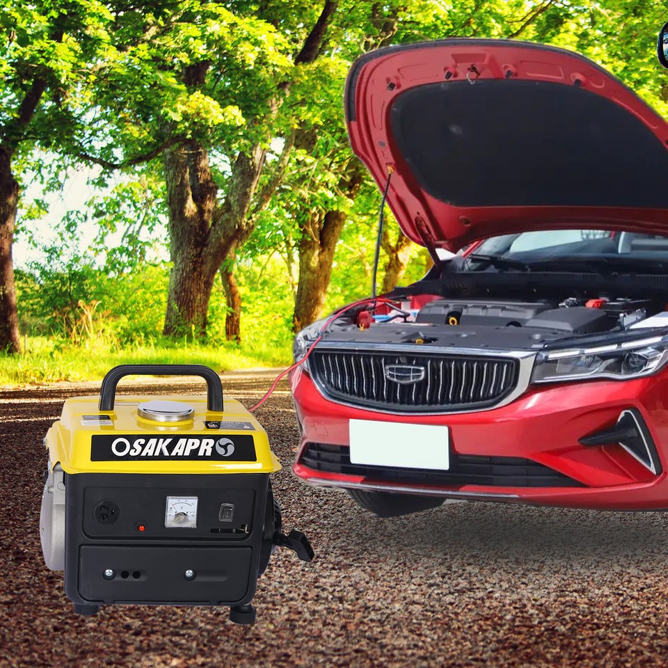 Portable 900W Low Noise Gas Powered Generator 2-Stroke Generator RV ...