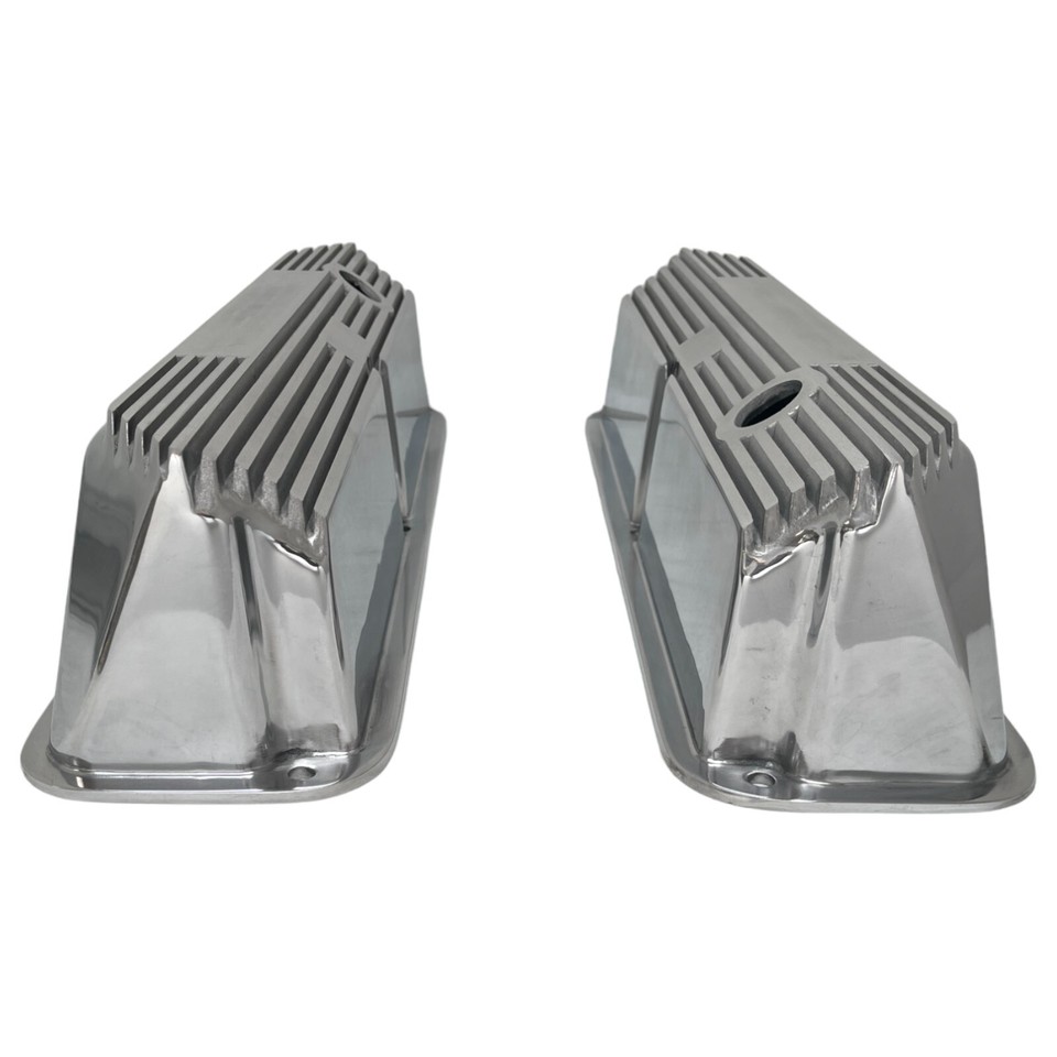 Ford FE Tall Polished Valve Covers - Long Plate - CUSTOM - Aluminum ...