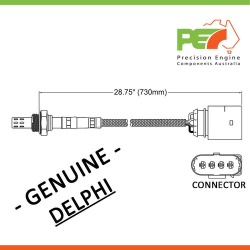 New * DELPHI * Oxygen Sensor O2 For Volkswagen Bora Golf Polo V5 Mk IV ...